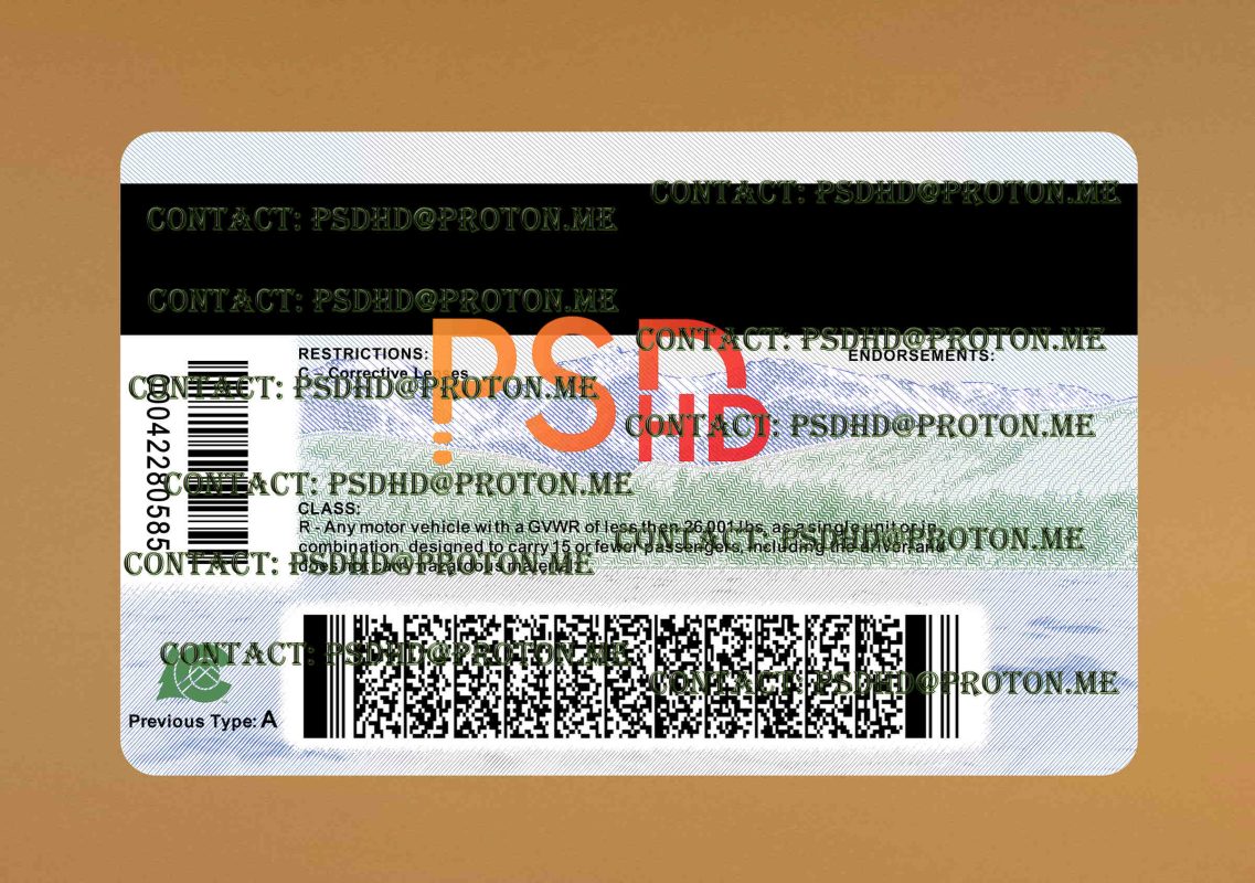 Colorado Drivers License Template New V1 2400 DPI