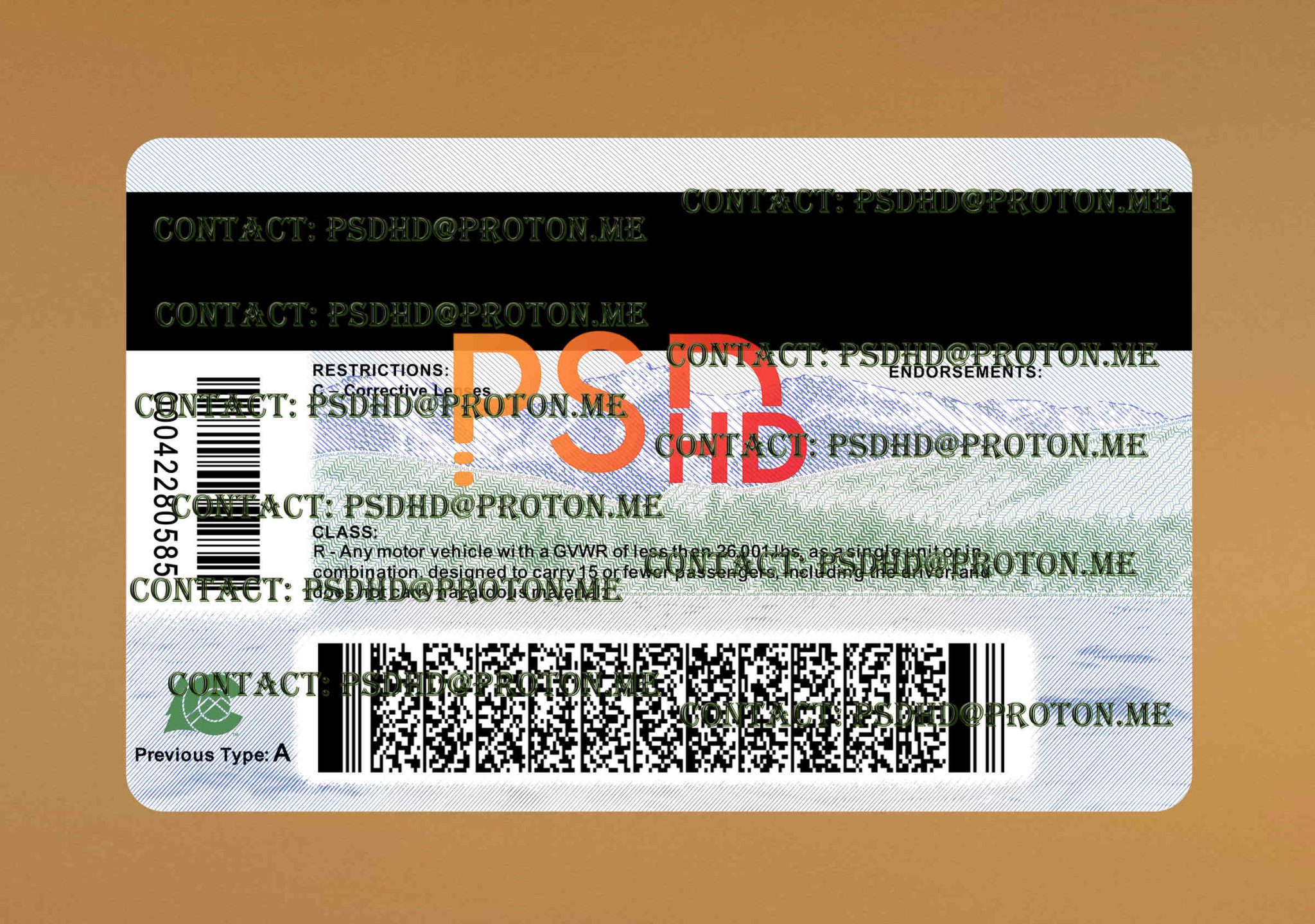 Colorado Drivers License Template New V1 2400 DPI