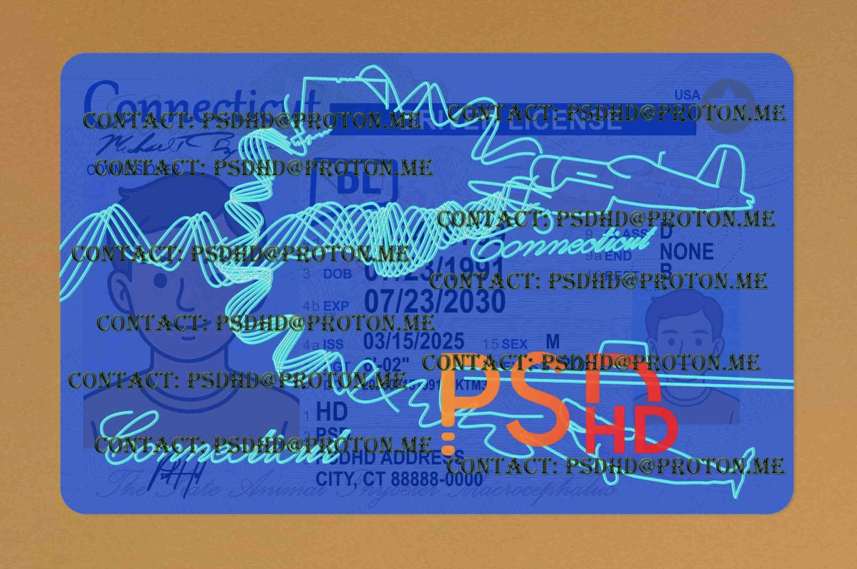 Connecticut Drivers License Template New V1 1200 DPI