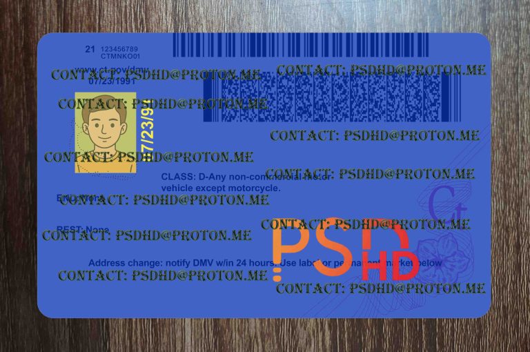 Connecticut Drivers License Template New V1 1200 DPI