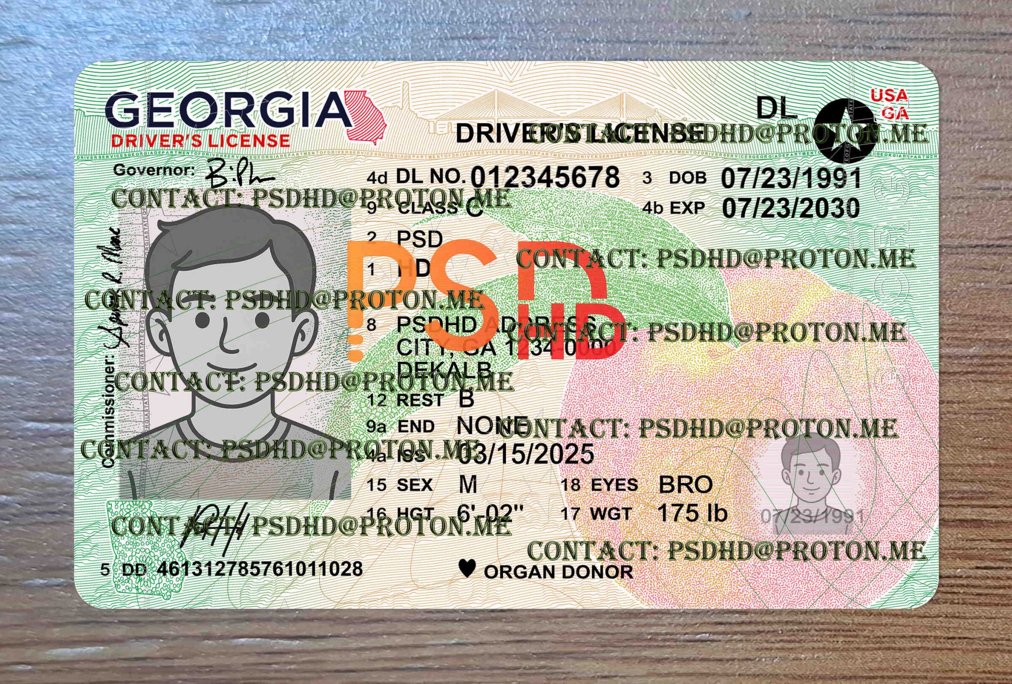 Driver License Template PSD - Editable & Printable