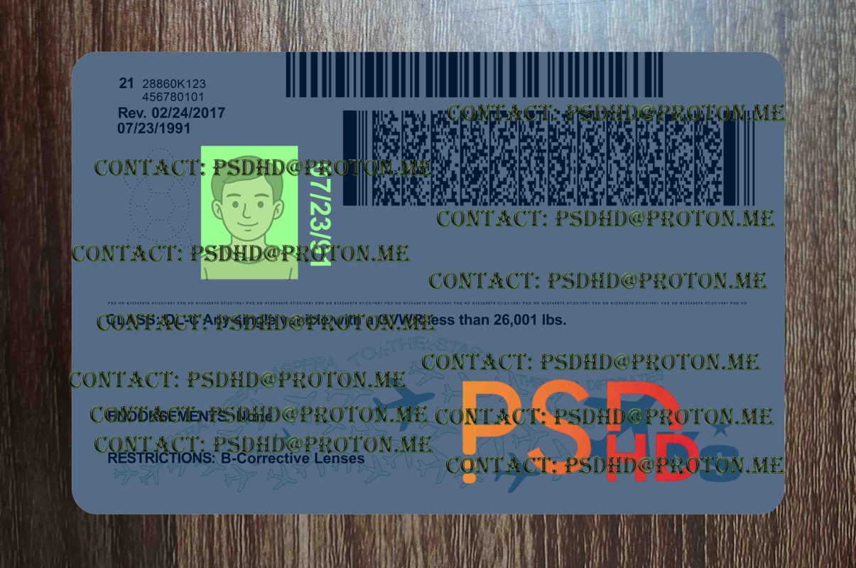 Kansas Drivers License Template New V1 1200 DPI
