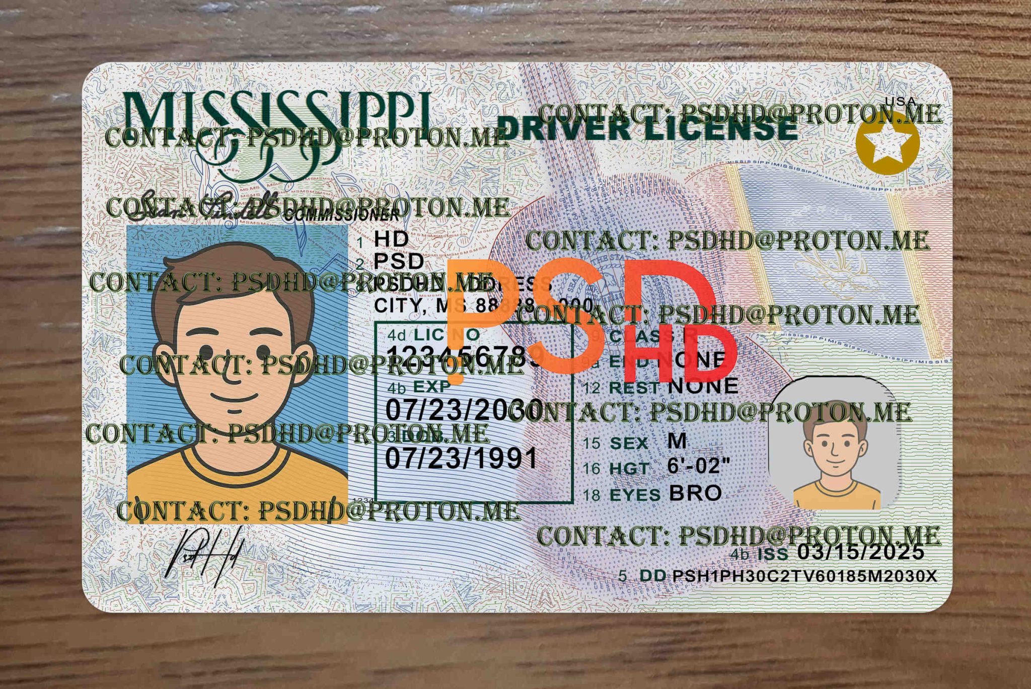 Editable PSD Templates (Driver License, Passport, ID Card)