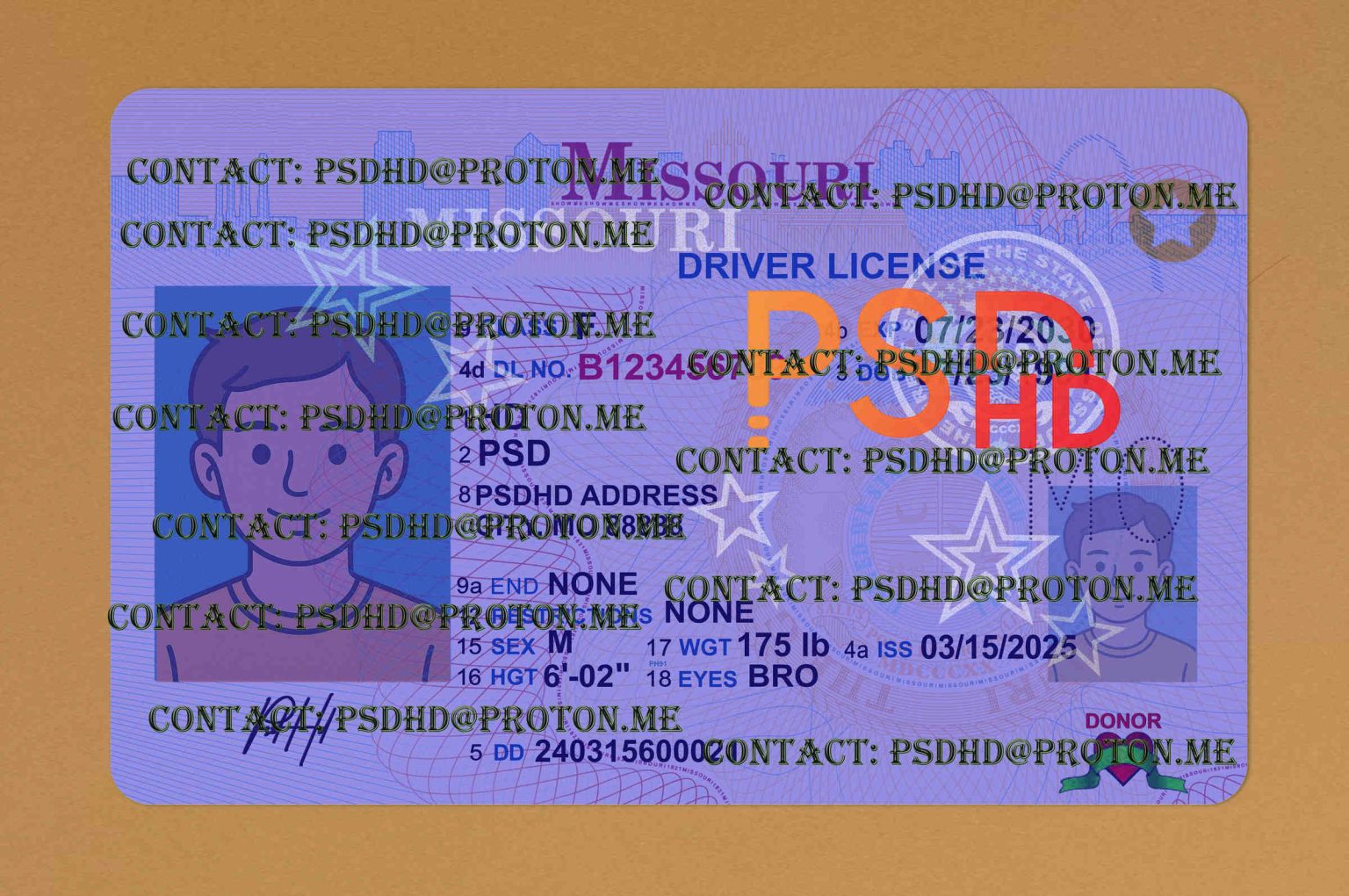 Editable PSD Templates (Driver License, Passport, ID Card)
