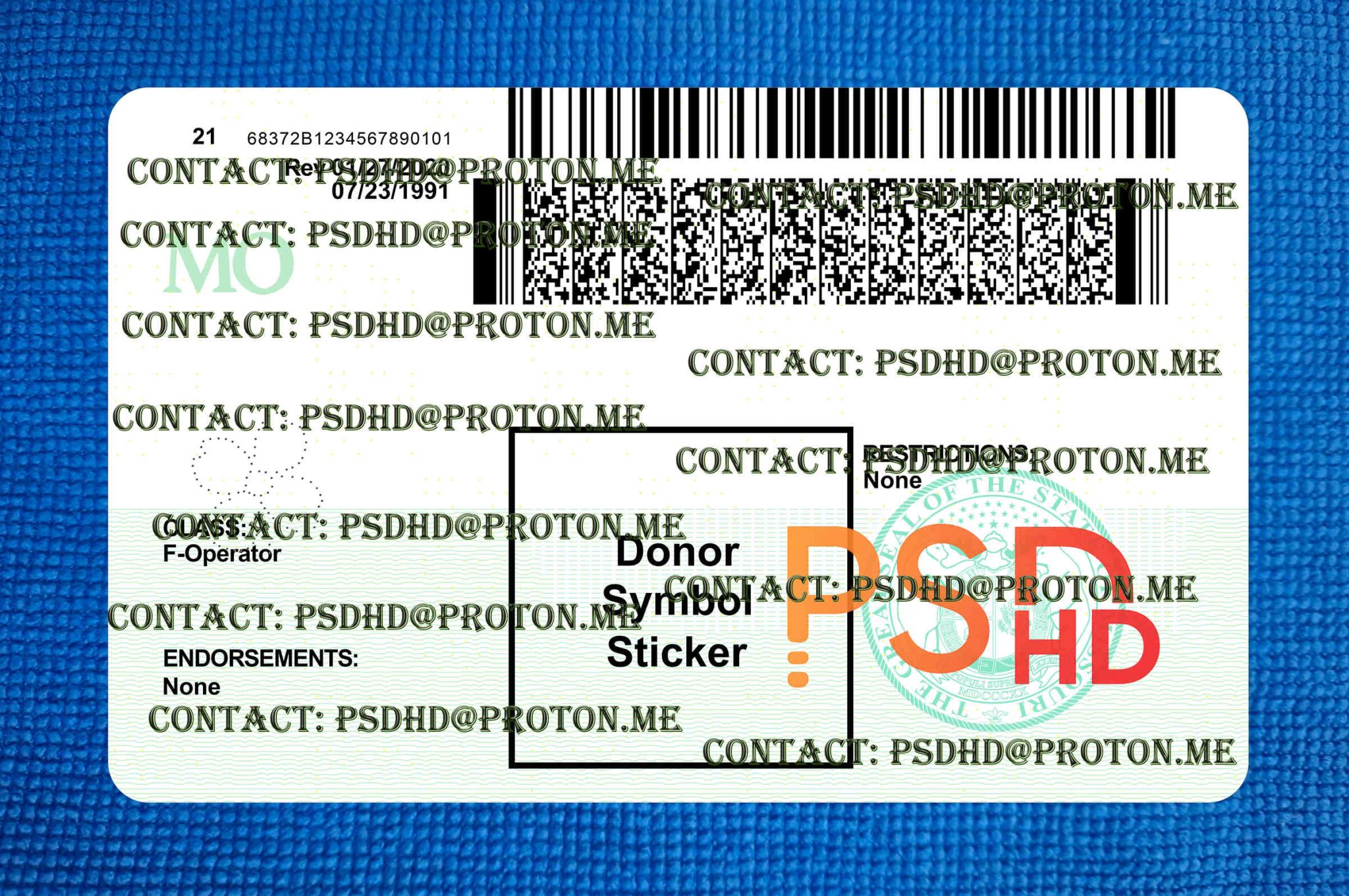 Missouri Drivers License Template New V1 1200 DPI