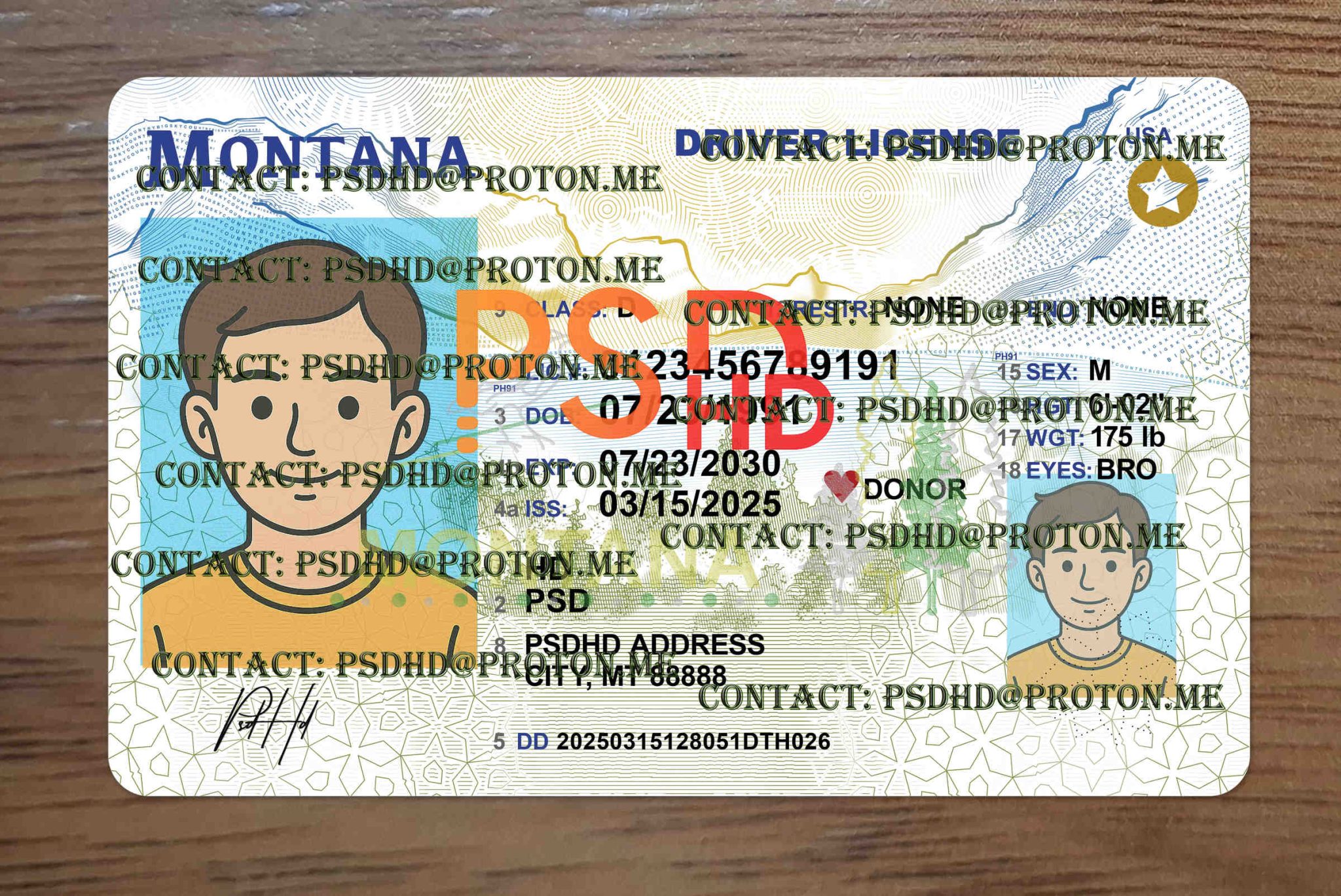 Editable PSD Templates (Driver License, Passport, ID Card)