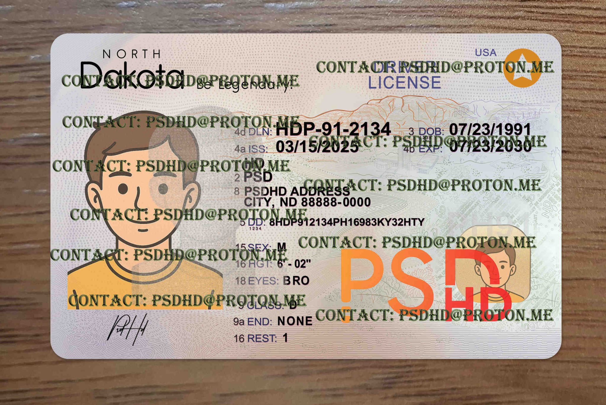 Editable PSD Templates (Driver License, Passport, ID Card)