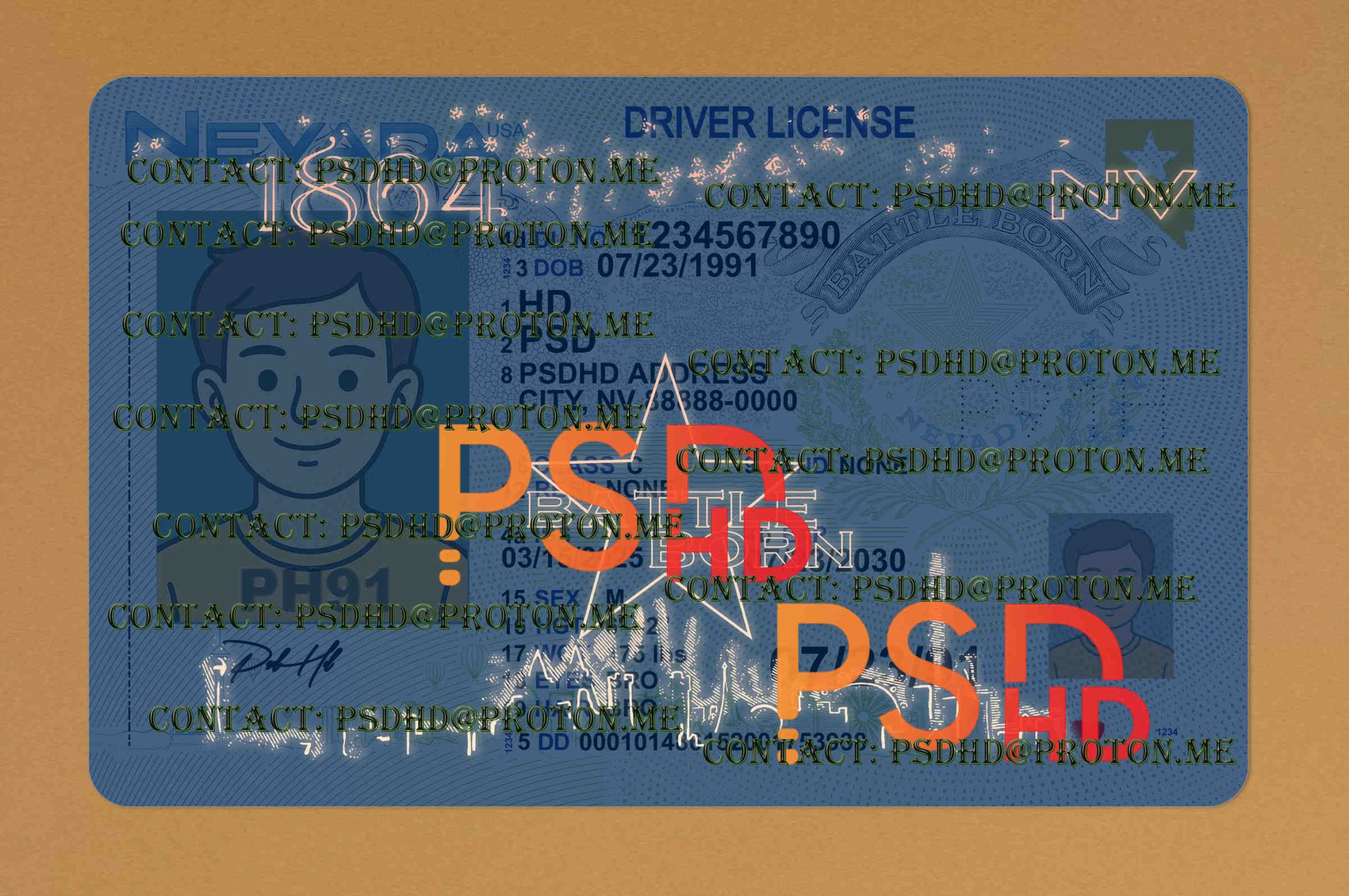 Editable PSD Templates (Driver License, Passport, ID Card)