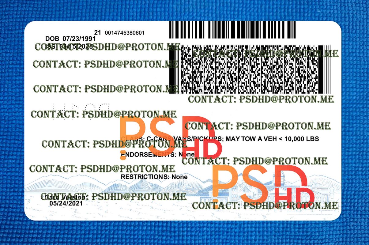 Nevada Drivers License Template New V1 1200 DPI