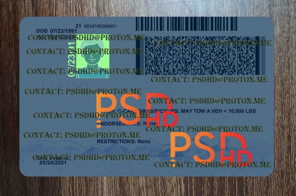 Nevada Drivers License Template New V1 1200 DPI