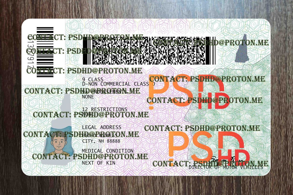 New Hampshire Drivers License Template New V1 1200 DPI